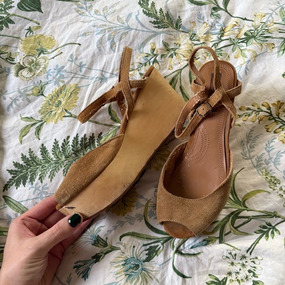 Zara | Shoes | Zara Wooden Platform Wedge Sandals | Poshmark